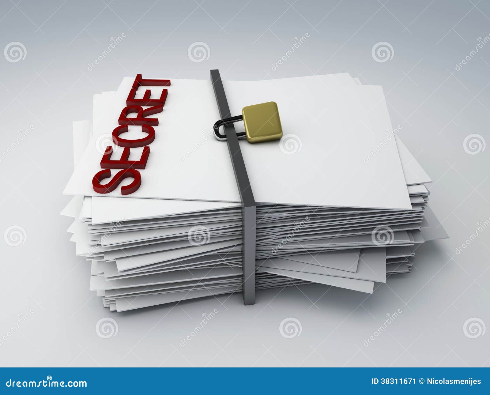 3d Secret Archive, Paper Sheets. Royalty-Free Cartoon | CartoonDealer ...