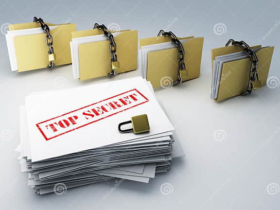 Secret Archive and Padlock Folder Stock Illustration - Illustration of ...