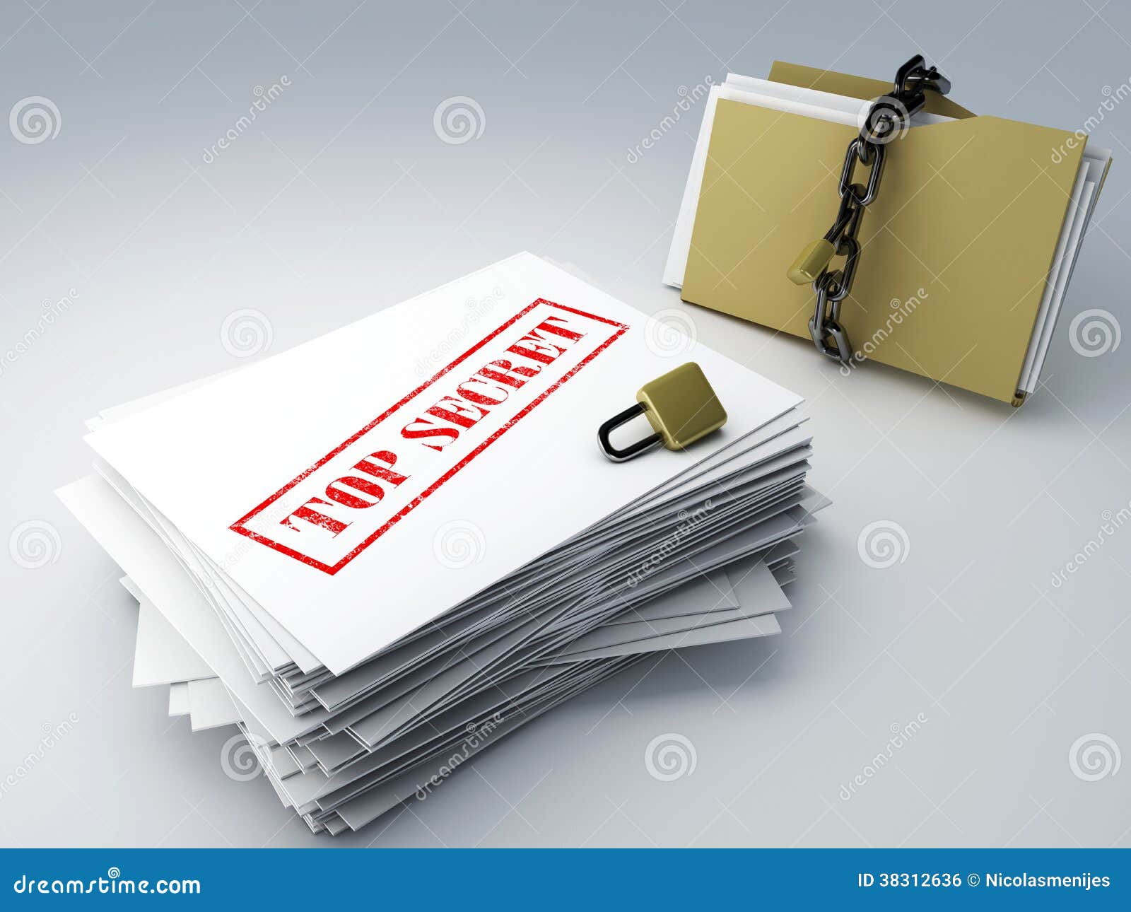 3d Secret Archive, Paper Sheets. Royalty-Free Cartoon | CartoonDealer ...