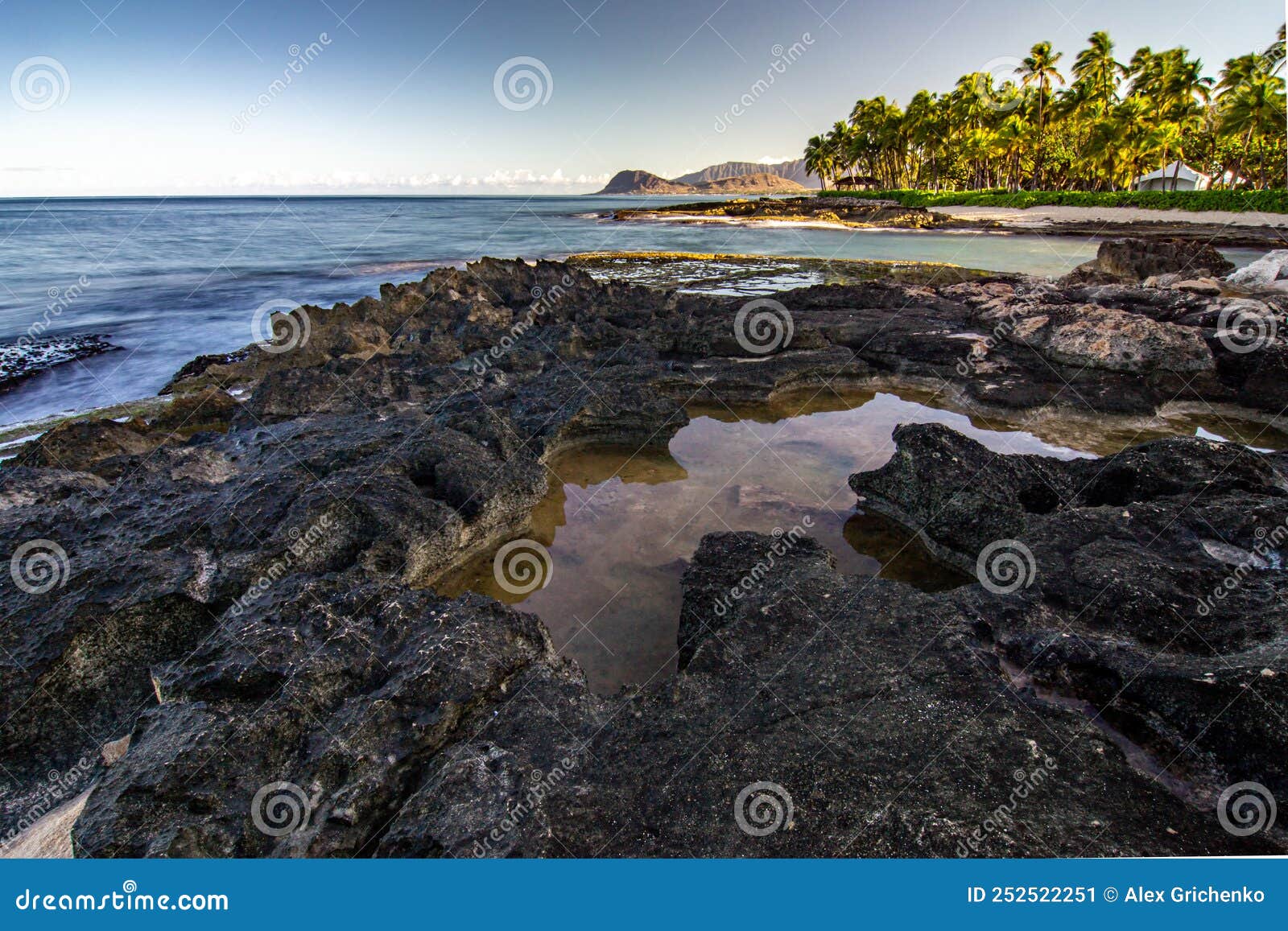 Secret Beach Morning in Oahu Hawaii Stock Image - Image of olina, coast ...