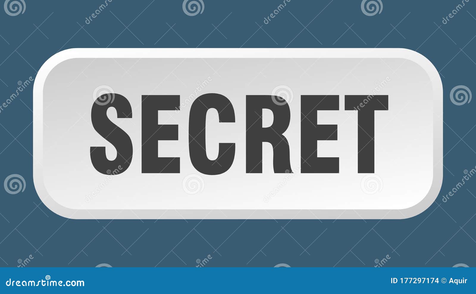 Secret Button. Secret Square 3d Push Button Stock Vector - Illustration ...