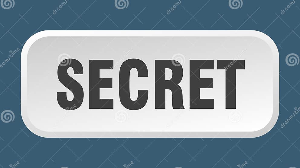 Secret Button. Secret Square 3d Push Button Stock Vector - Illustration ...