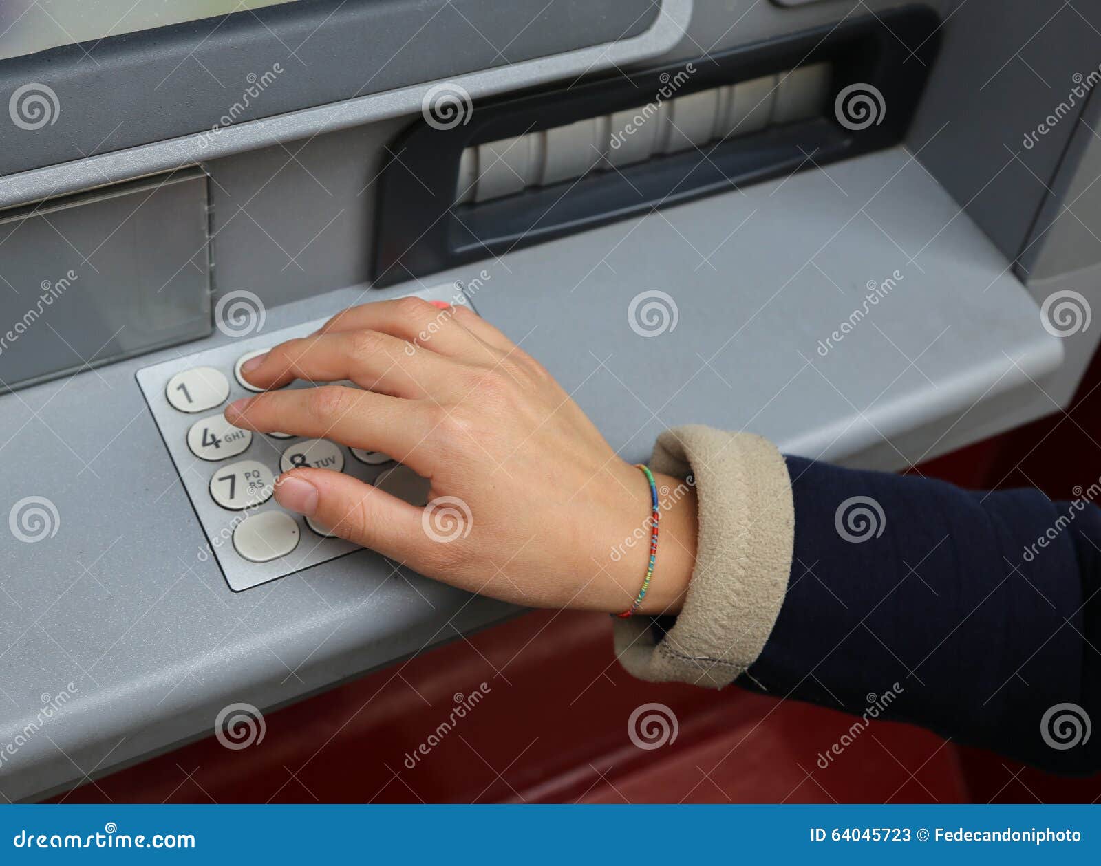 Secret Code in the Numeric Keypad of the ATM Stock Image - Image of ...