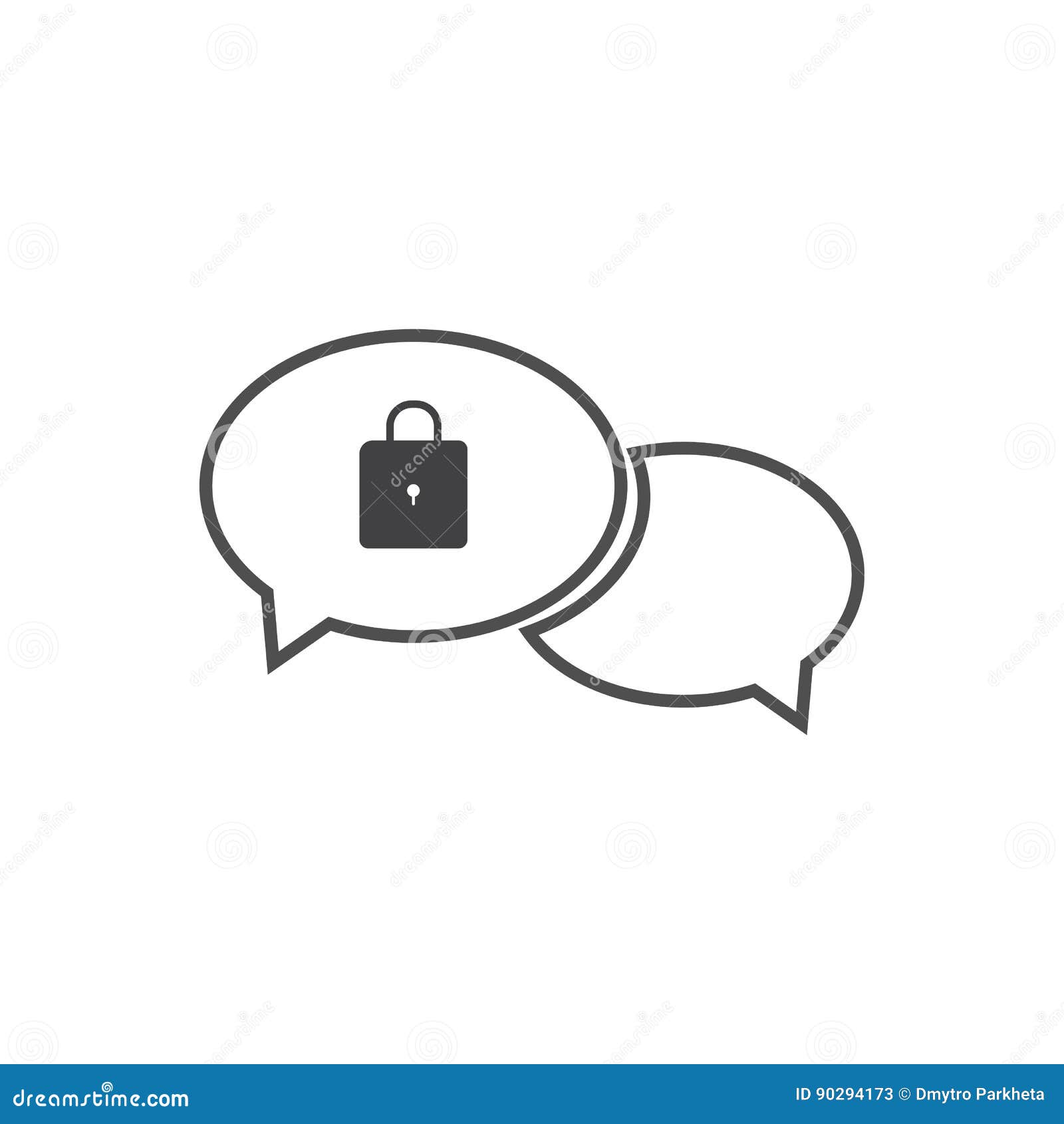 Secret communication icon stock vector. Illustration of communication ...