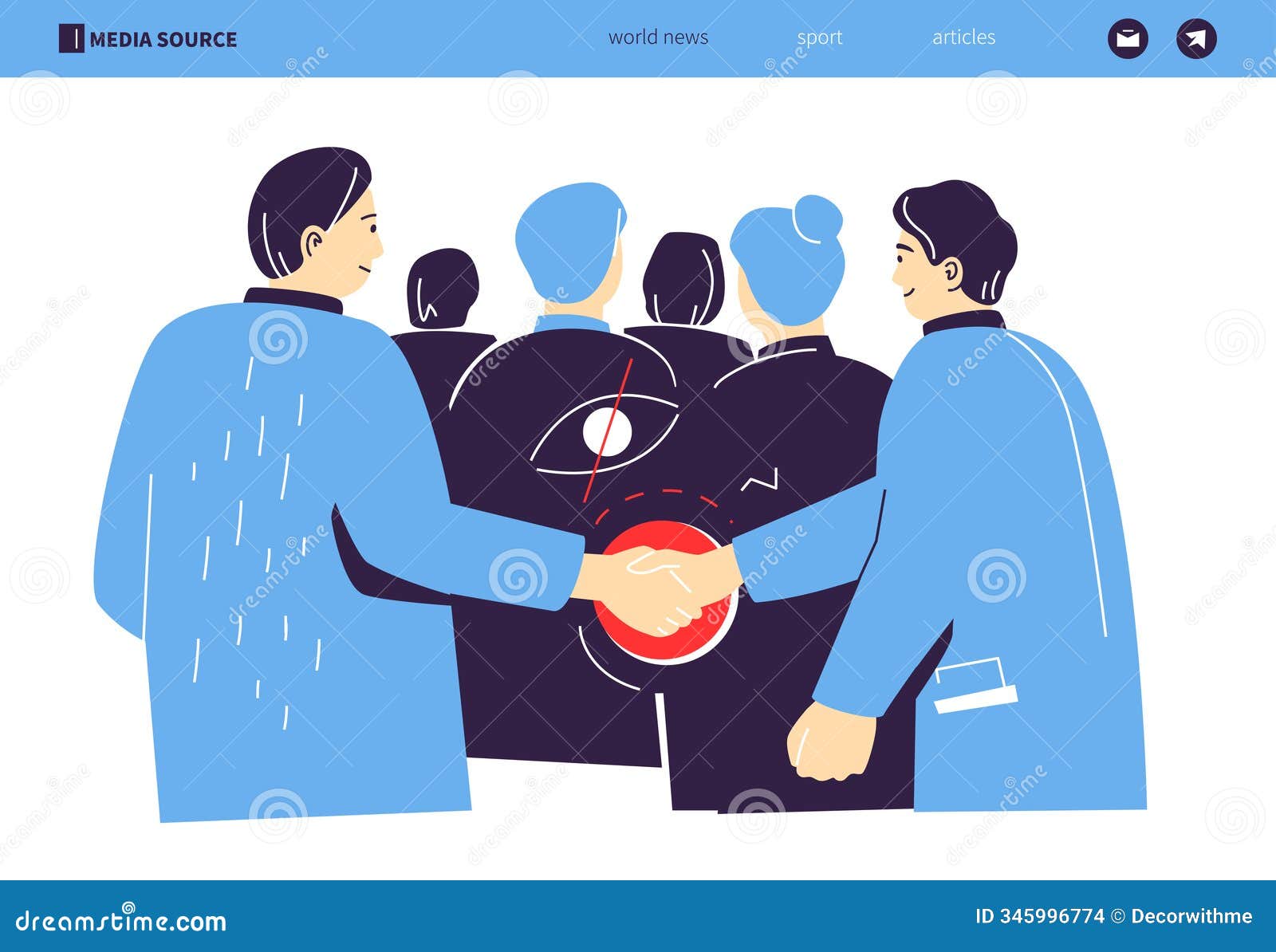 Secret Conspiracy - Colorful Flat Design Style Illustration Stock ...