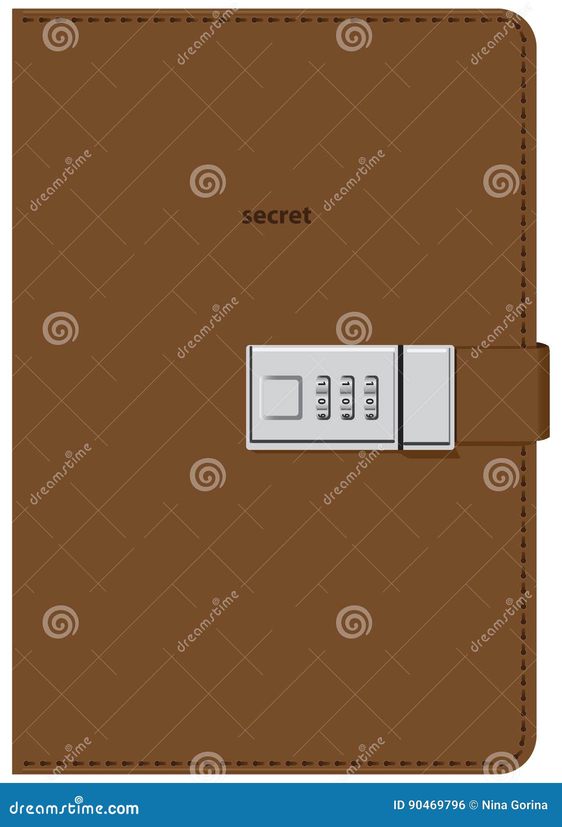 Secret diary for entries stock vector. Illustration of control - 90469796