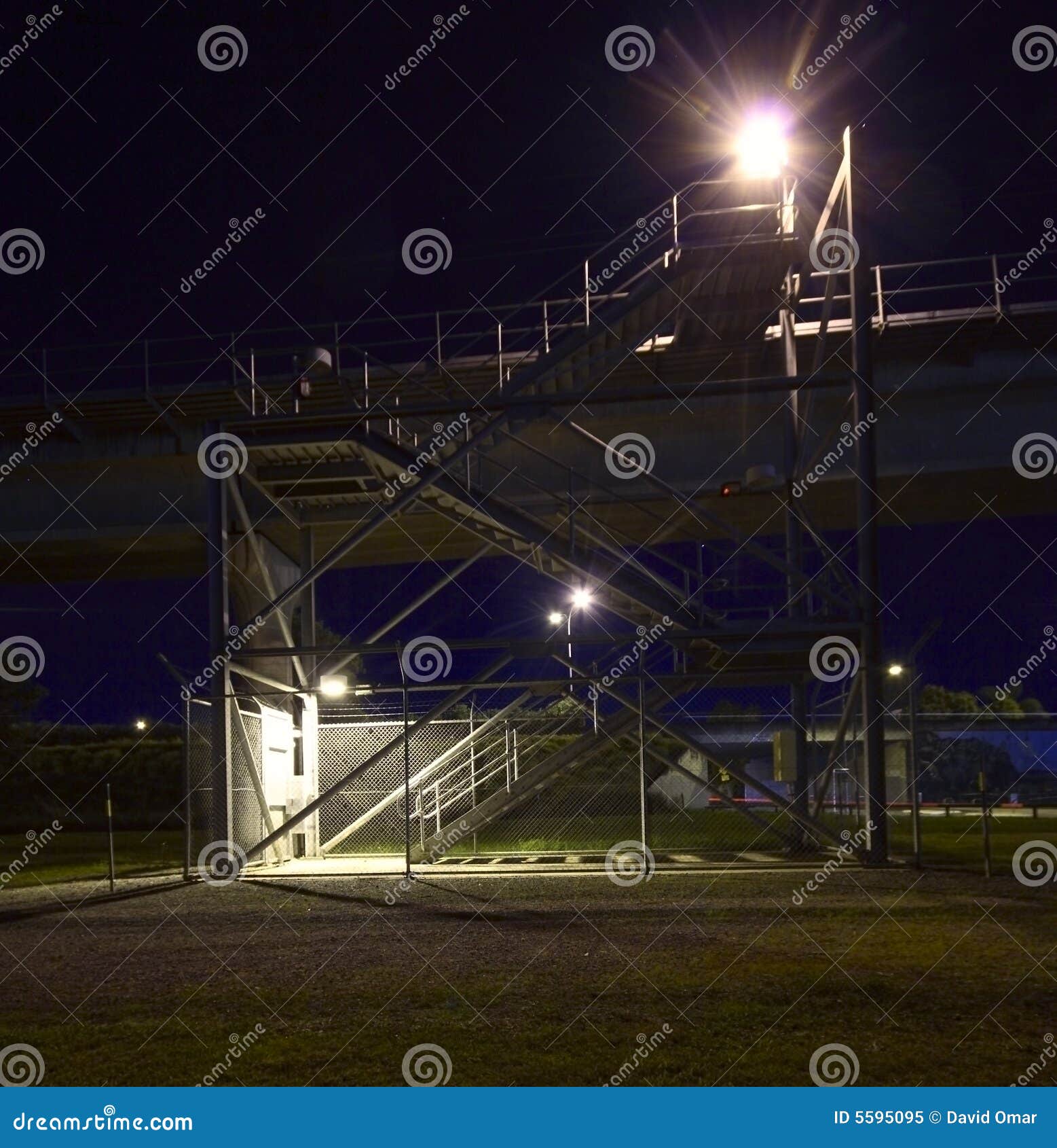 Secret facility by night stock image. Image of environment - 5595095