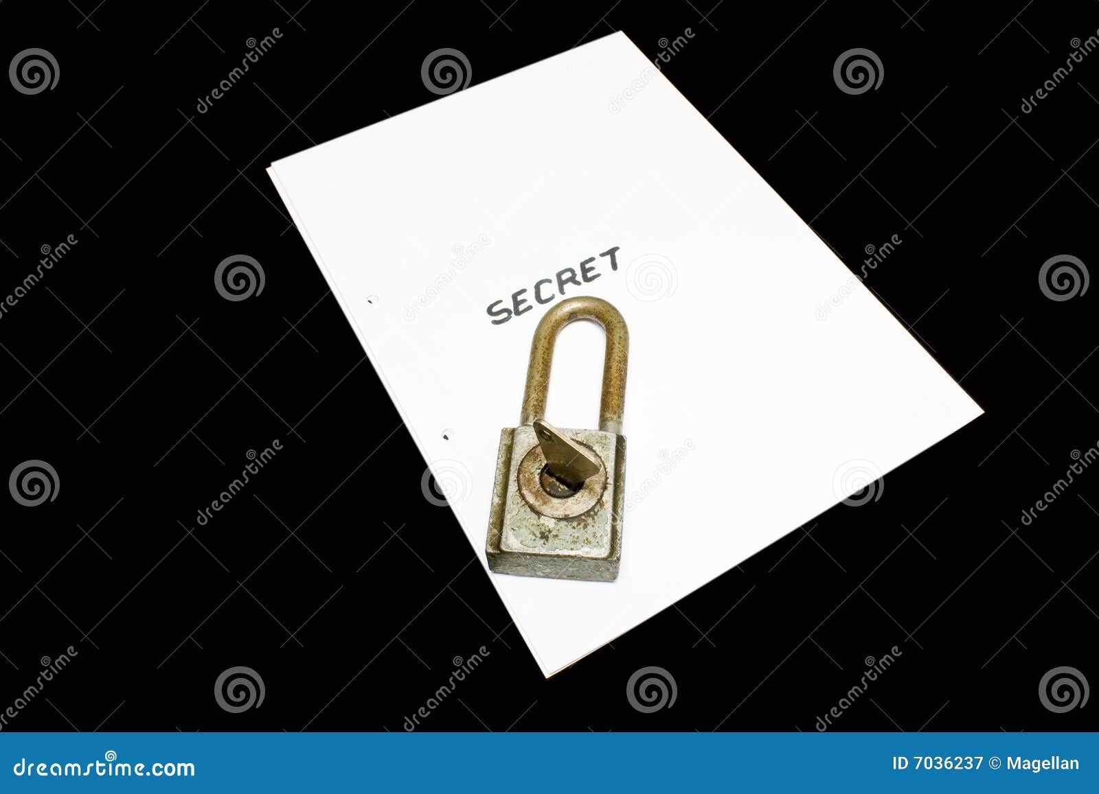 Secret file stock image. Image of black, lock, white, folder - 7036237