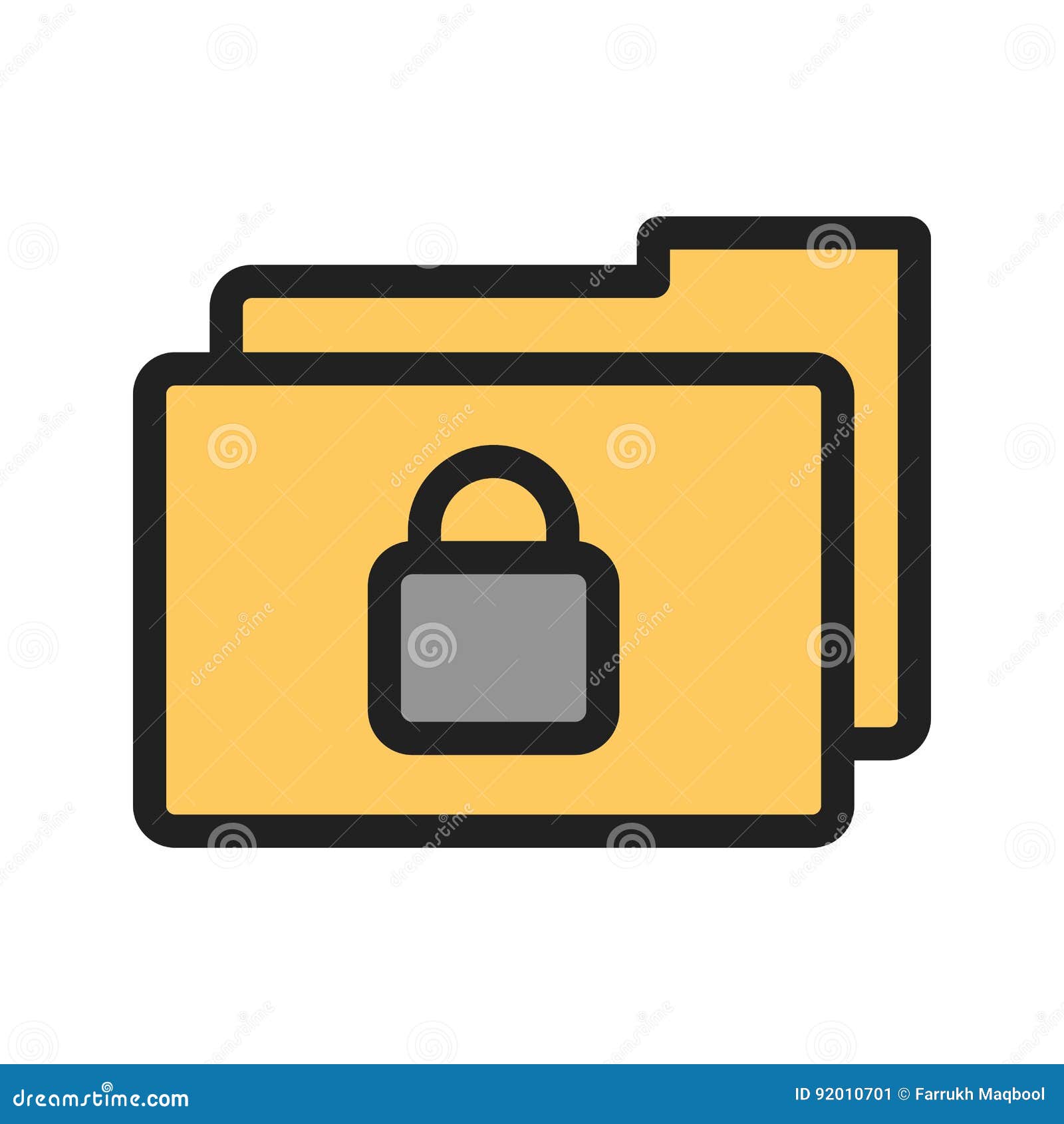 Secret Folder stock vector. Illustration of file, design - 92010701