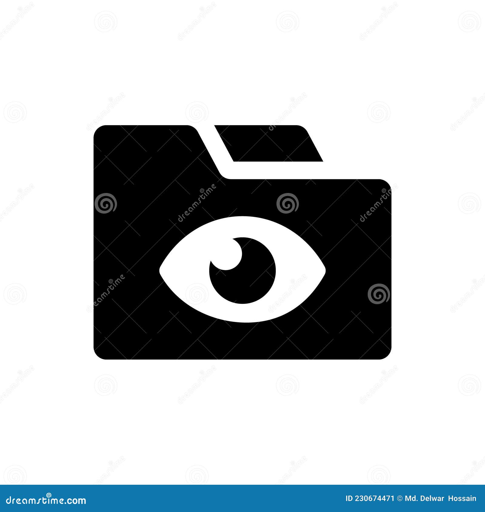 Top Secret Folder Icon, Cartoon Style Vector Illustration ...