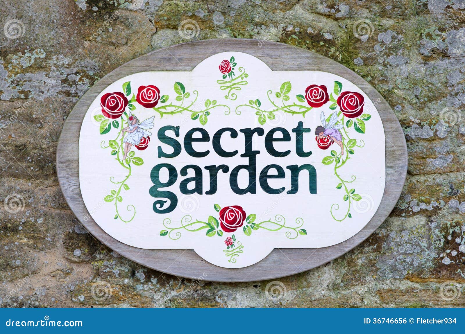 Secret garden sign stock illustration. Illustration of dreamy - 36746656