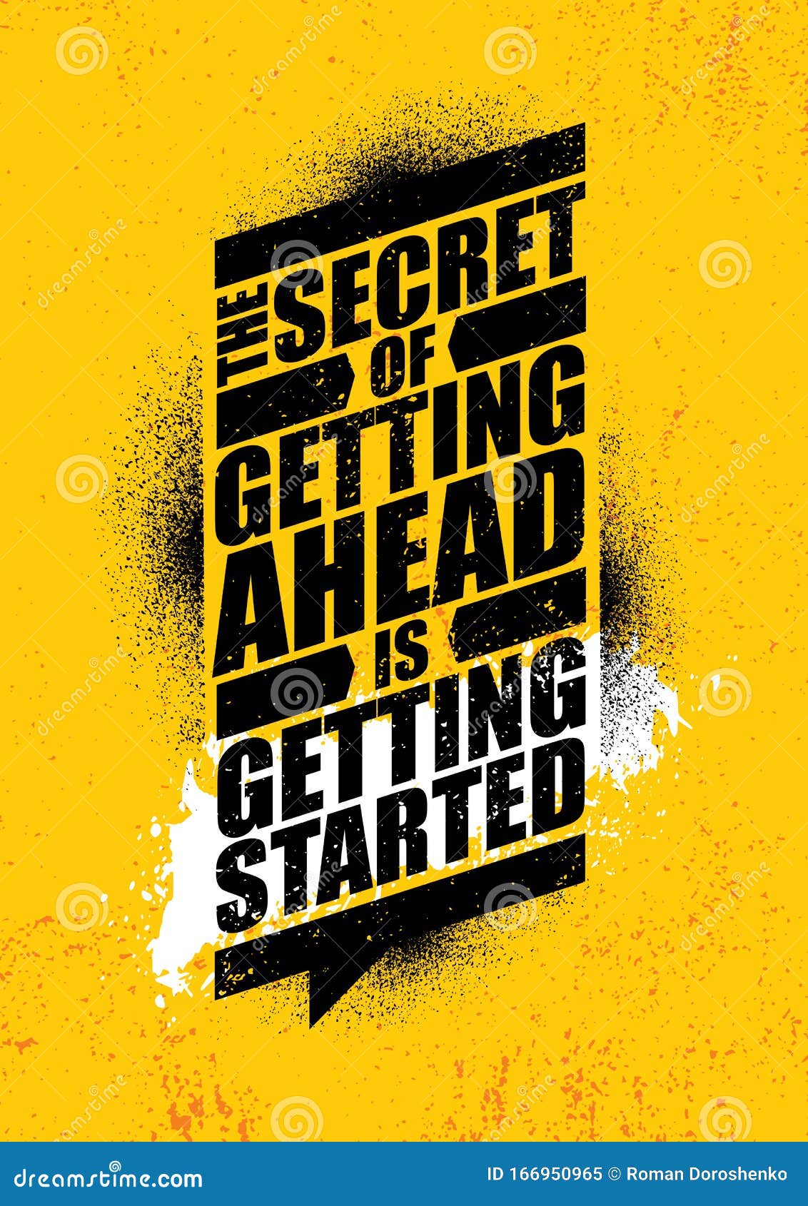 The Secret of Getting Ahead is Getting Started. Inspiring Typography ...