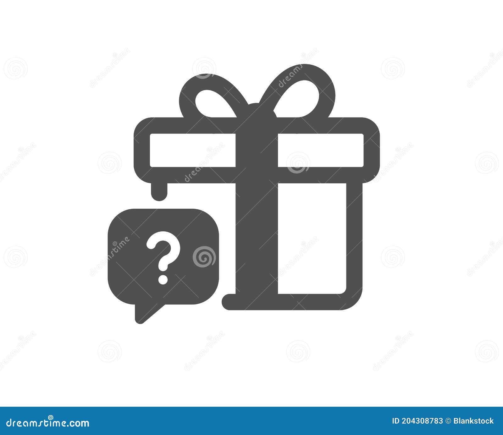 Secret Gift Icon. Unknown Present Box Sign. Vector Stock Vector ...