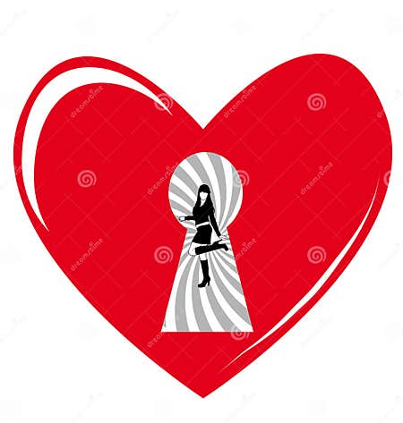 Secret Heart stock vector. Illustration of female, unlock - 11627132