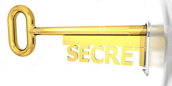 Secret Key Plug into Key Hole Stock Illustration - Illustration of ...