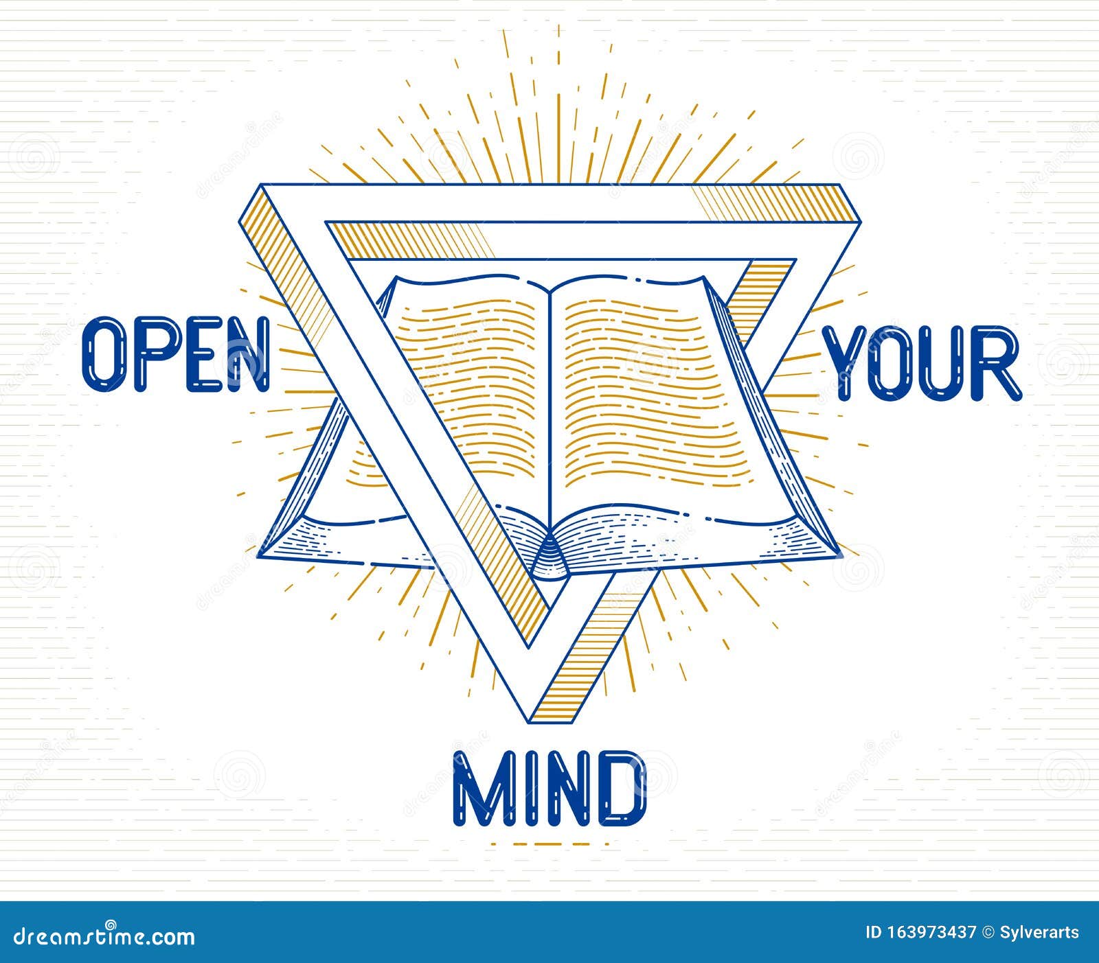 Secret Knowledge Vintage Open Book with Sacred Geometry Triangle ...