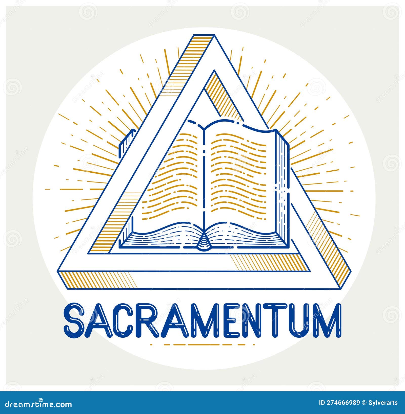 Secret Knowledge Vintage Open Book with Sacred Geometry Triangle ...