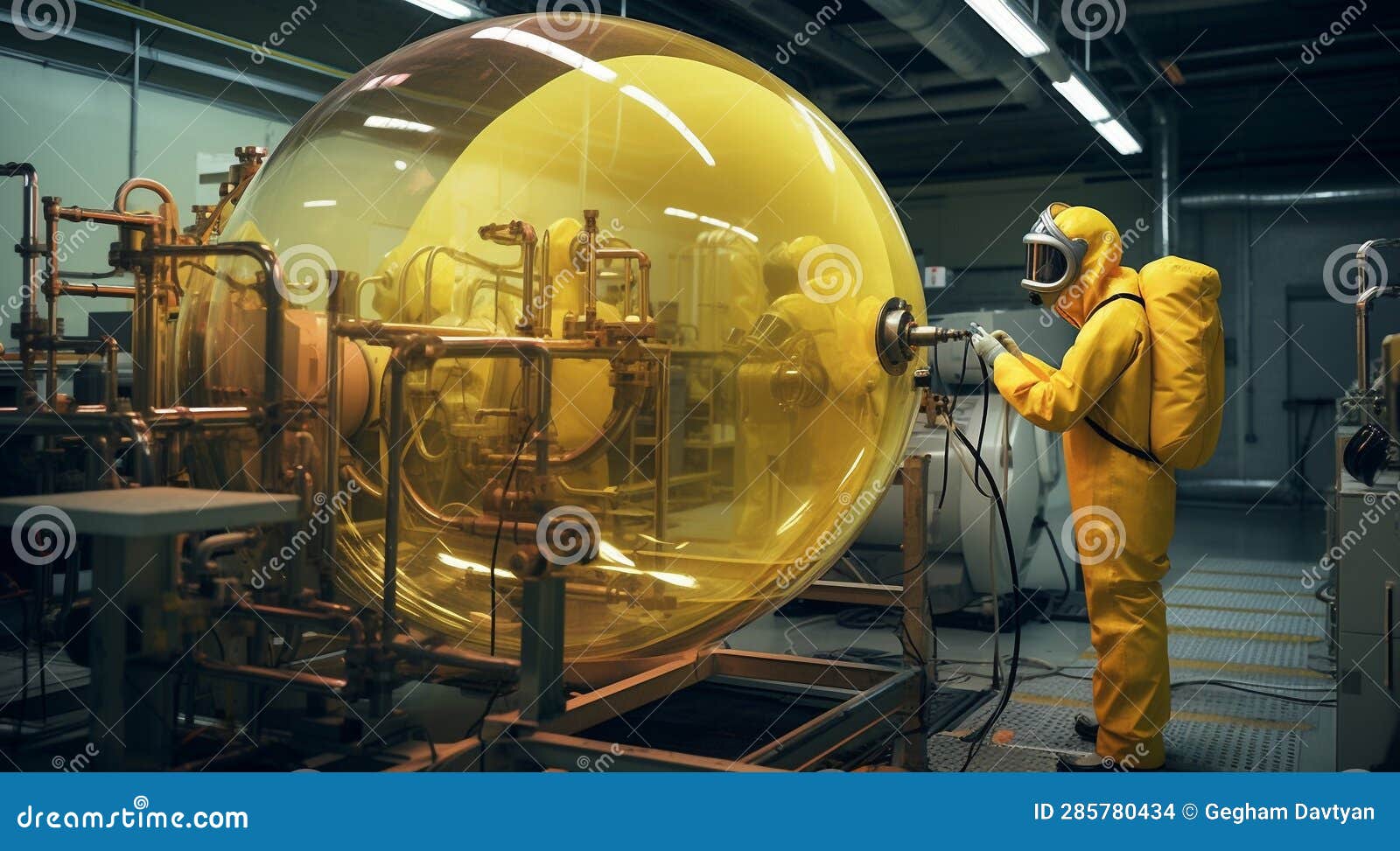 Secret Worker Working in the Secret Factory, Secret Laboratory Stock ...