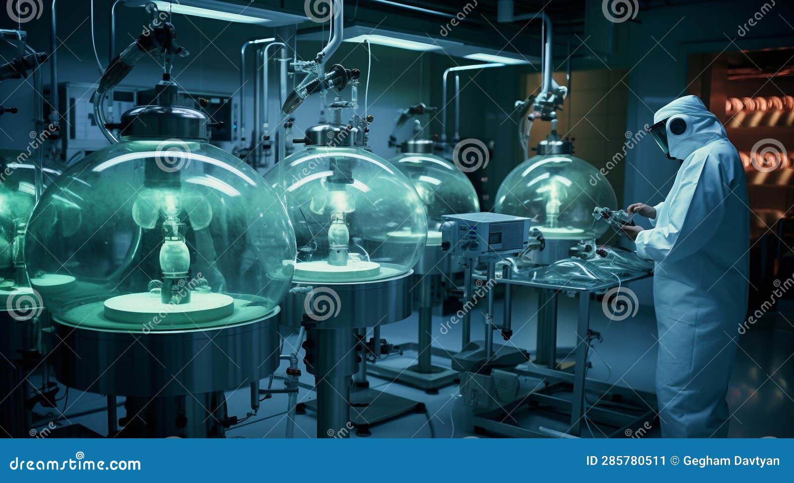 Secret Worker Working in the Secret Factory, Secret Laboratory Stock ...