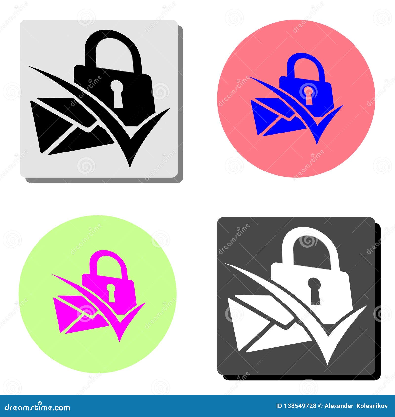 Secret Mail. Flat Vector Icon Stock Vector - Illustration of paper ...