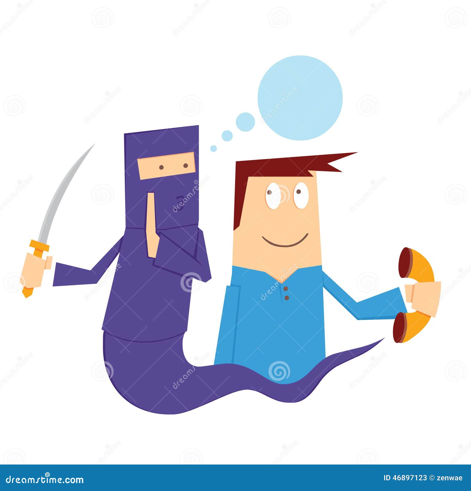 Secret message stock vector. Illustration of ninja, calling - 46897123