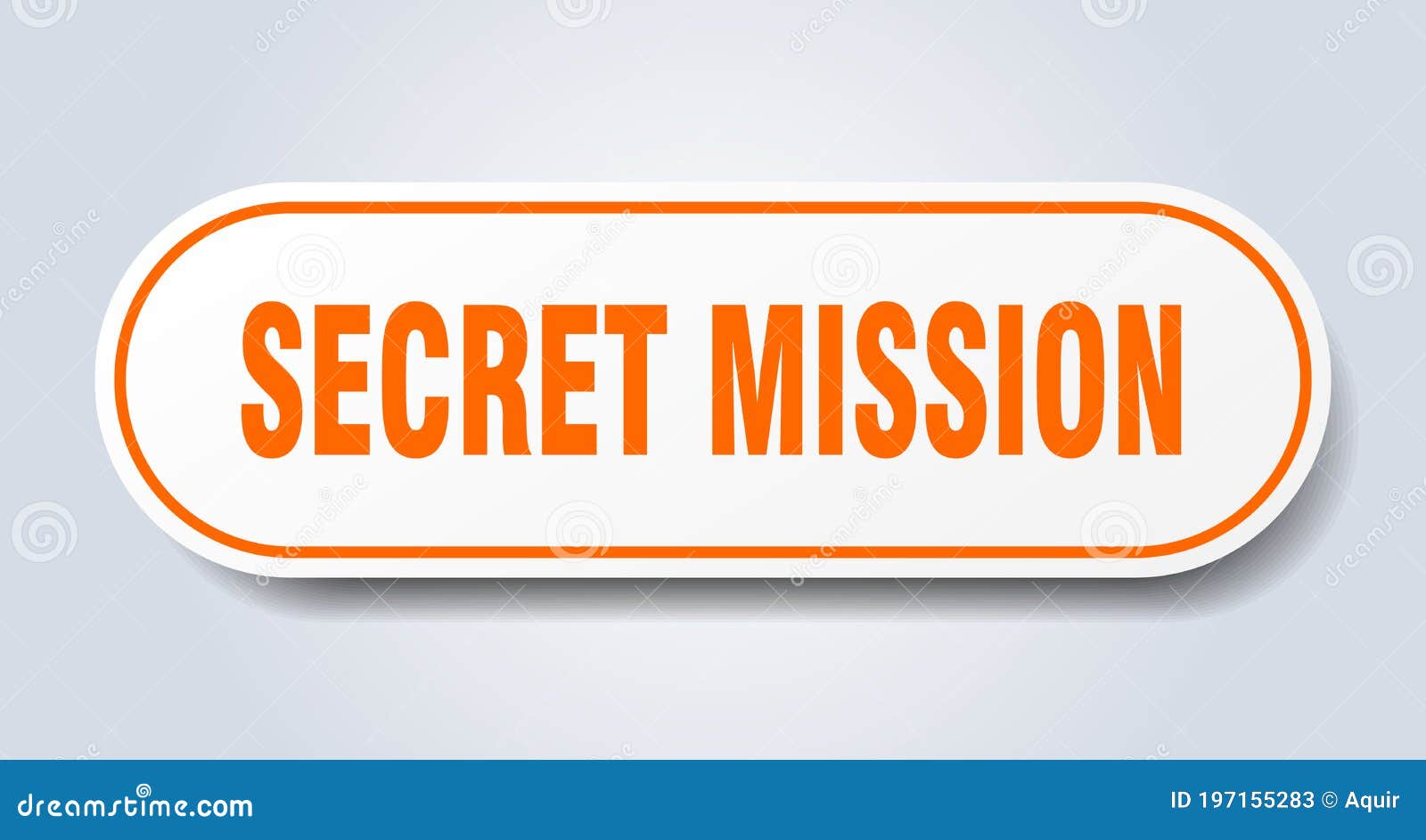 Secret mission sticker. stock vector. Illustration of sign - 197155283
