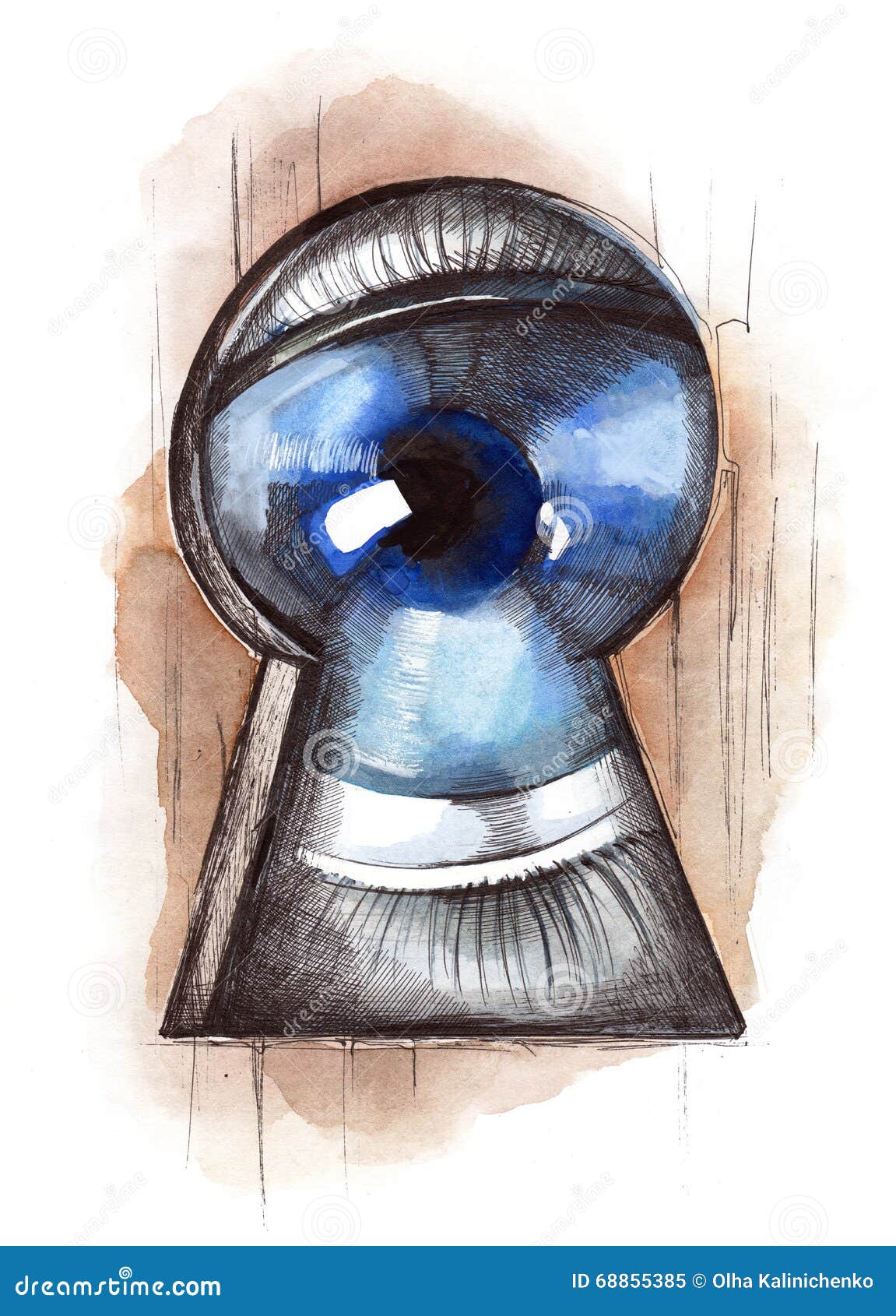 Through The Keyhole Drawing