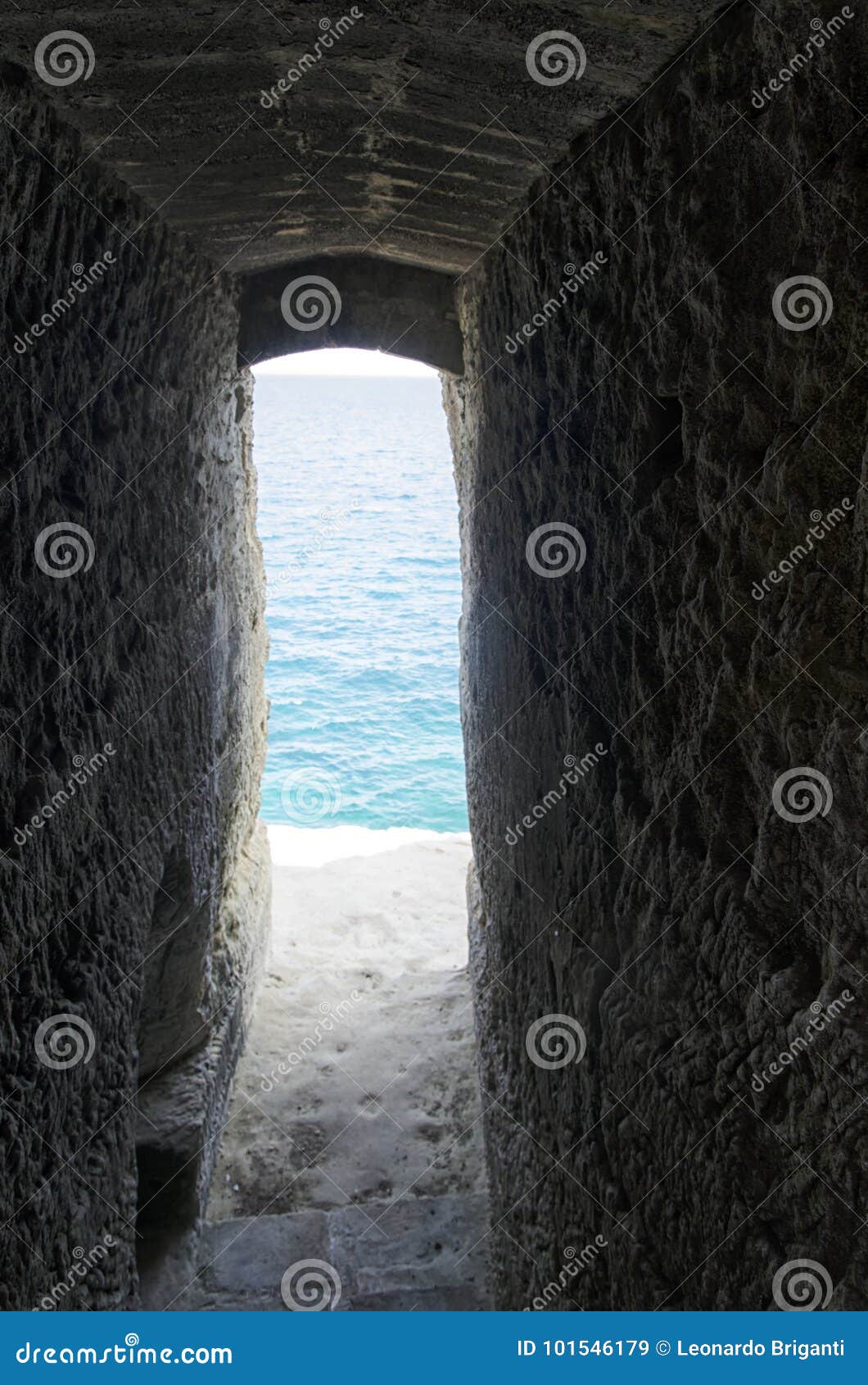 Secret Passage that Ends in the Sea Stock Image - Image of hidden ...