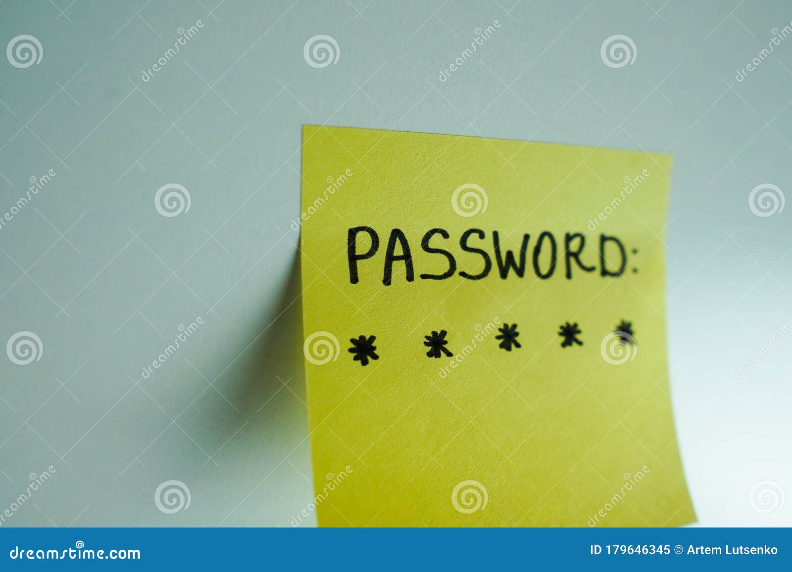 Secret Password Written on Paper Note on Background. Login Access ...