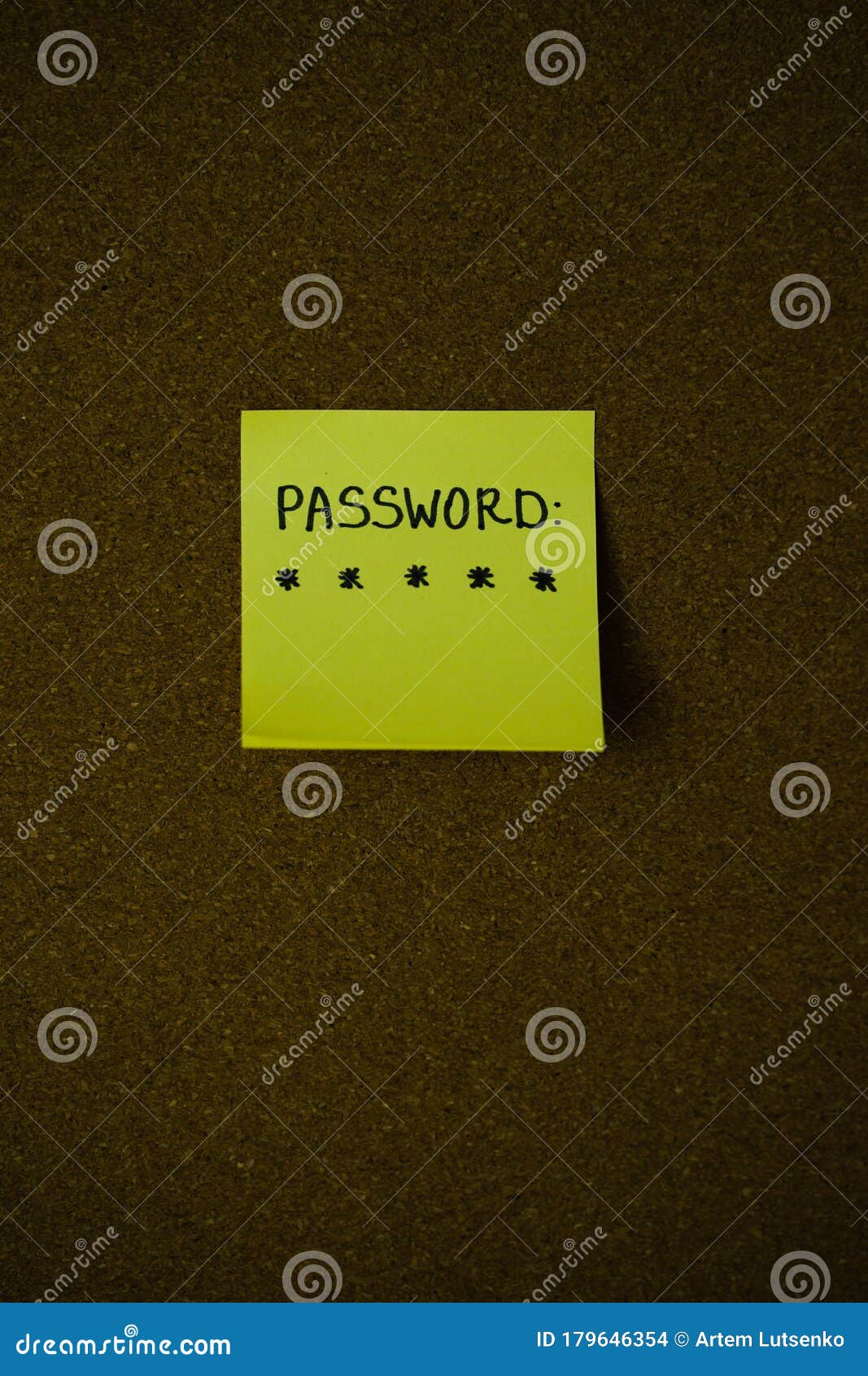 Secret Password Written On Paper Note On Background. Login Access ...