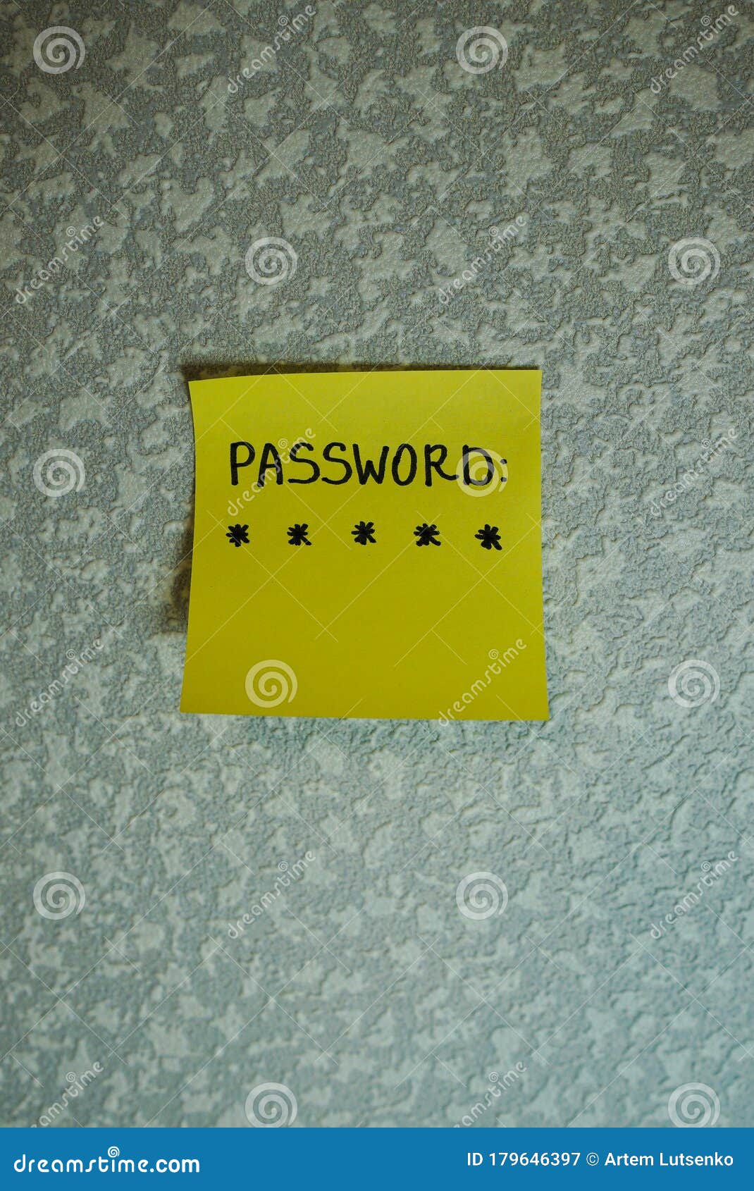 Secret Password Written on Paper Note on Background. Login Access ...