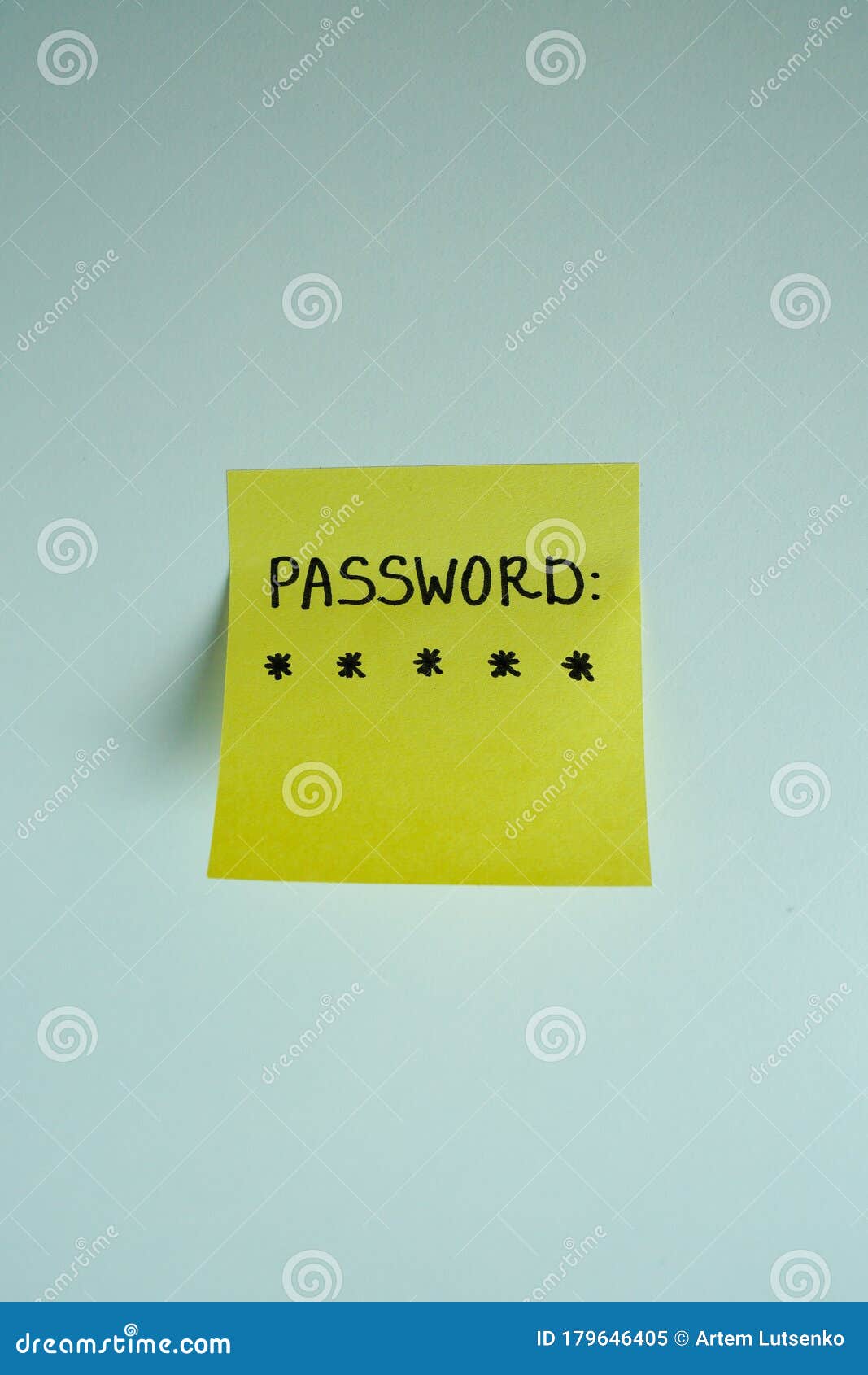 Secret Password Written on Paper Note on Background. Login Access ...