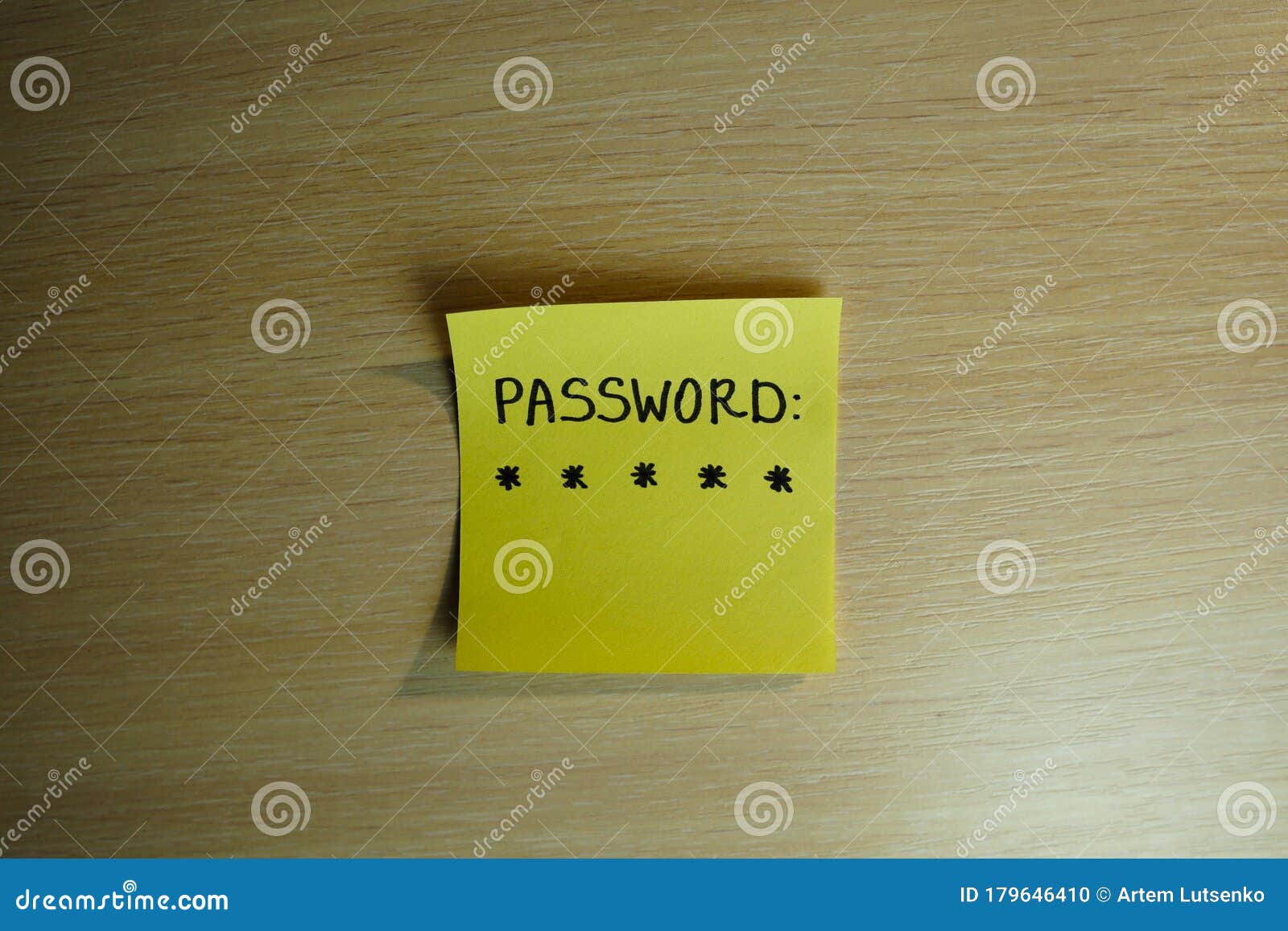 Secret Password Written on Paper Note on Background. Login Access ...