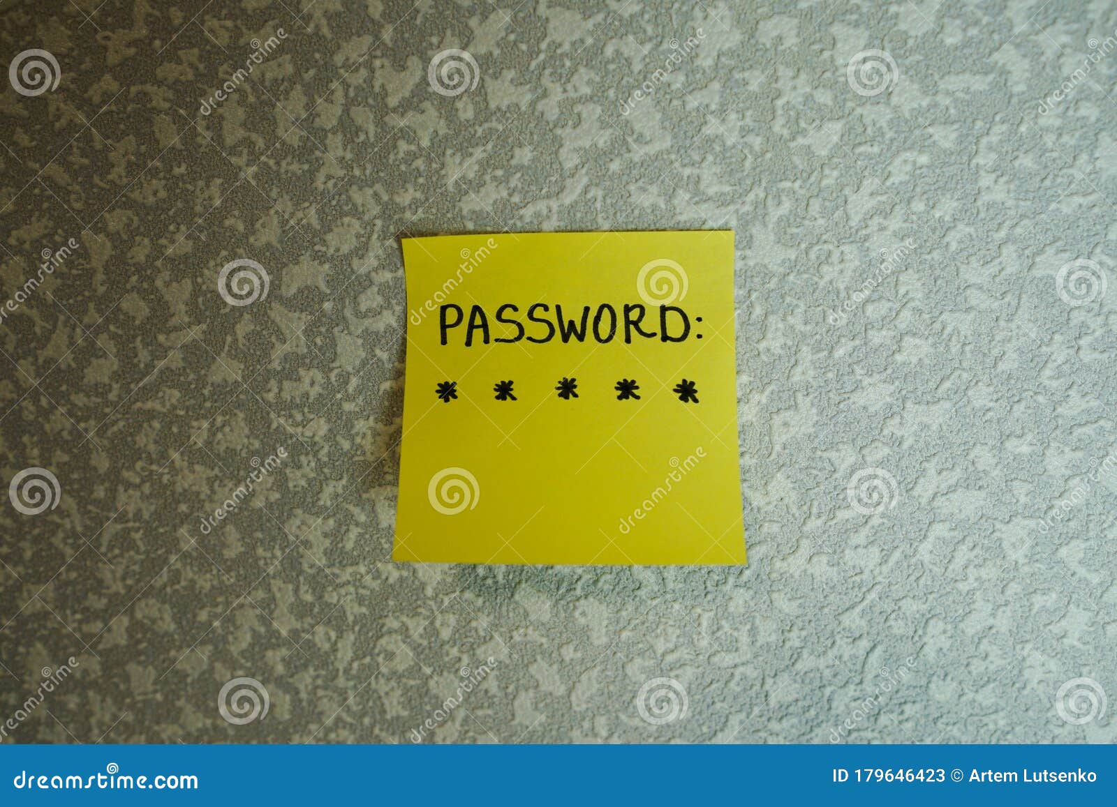 Secret Password Written on Paper Note on Background. Login Access ...