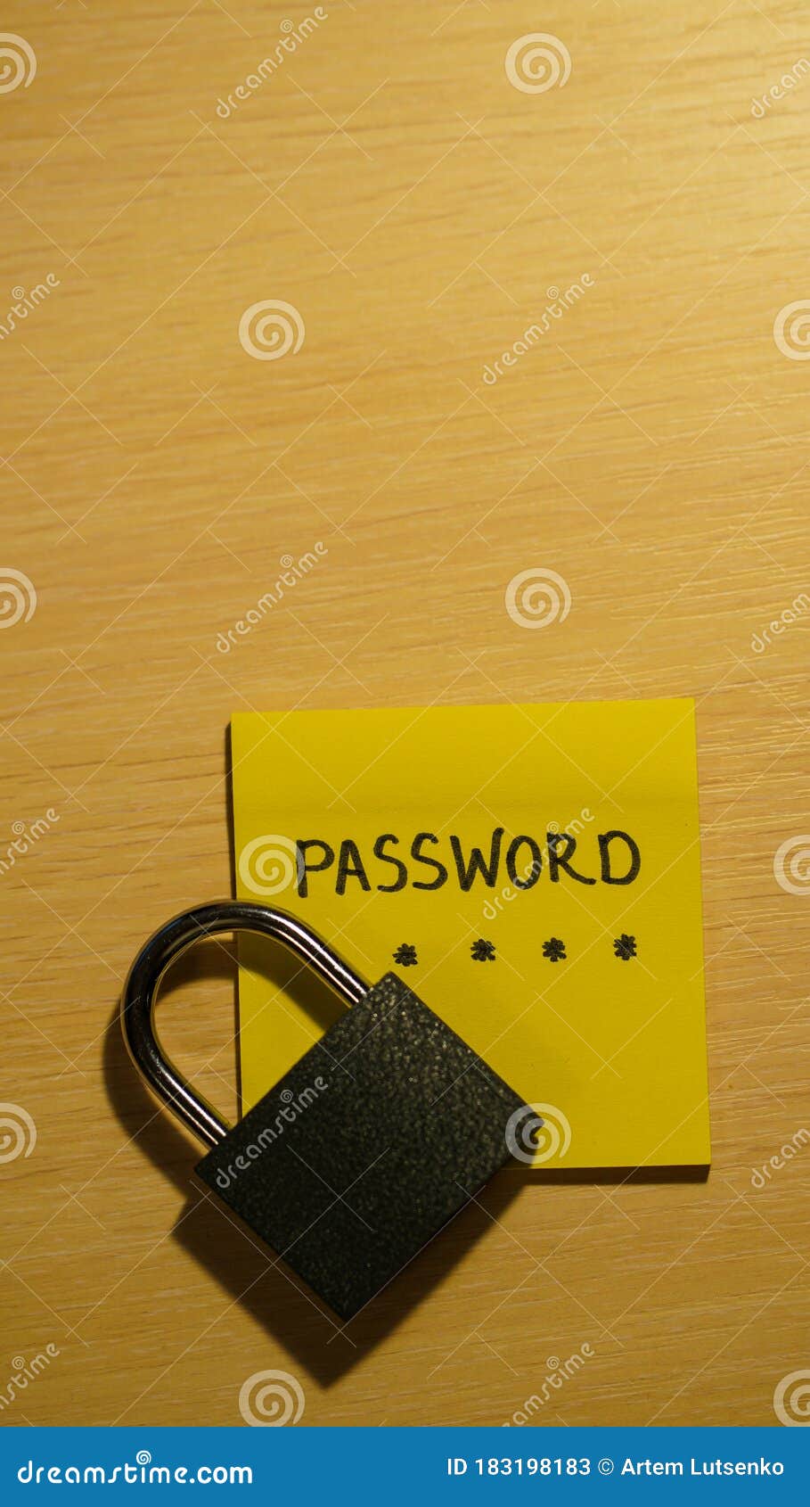 Secret Password Written on Paper Note on Background. Login Access ...