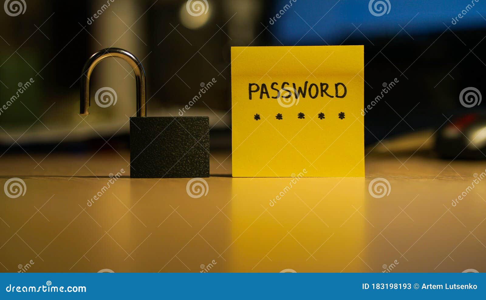 Secret Password Written on Paper Note on Background. Login Access ...