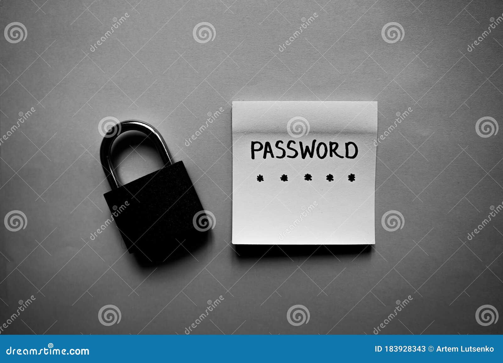 Secret Password Written on Paper Note on Background. Login Access ...