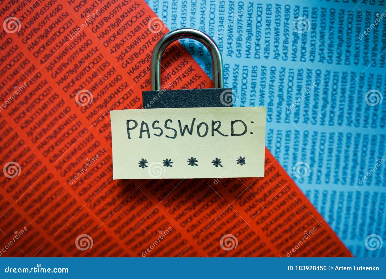 Secret Password Written on Paper Note on Background. Login Access ...