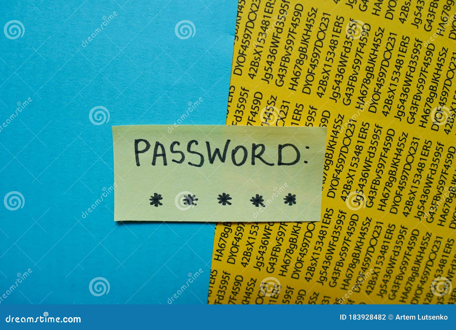 Secret Password Written on Paper Note on Background. Login Access ...
