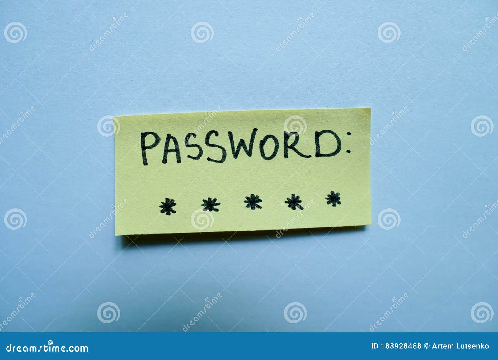 Secret Password Written on Paper Note on Background. Login Access ...
