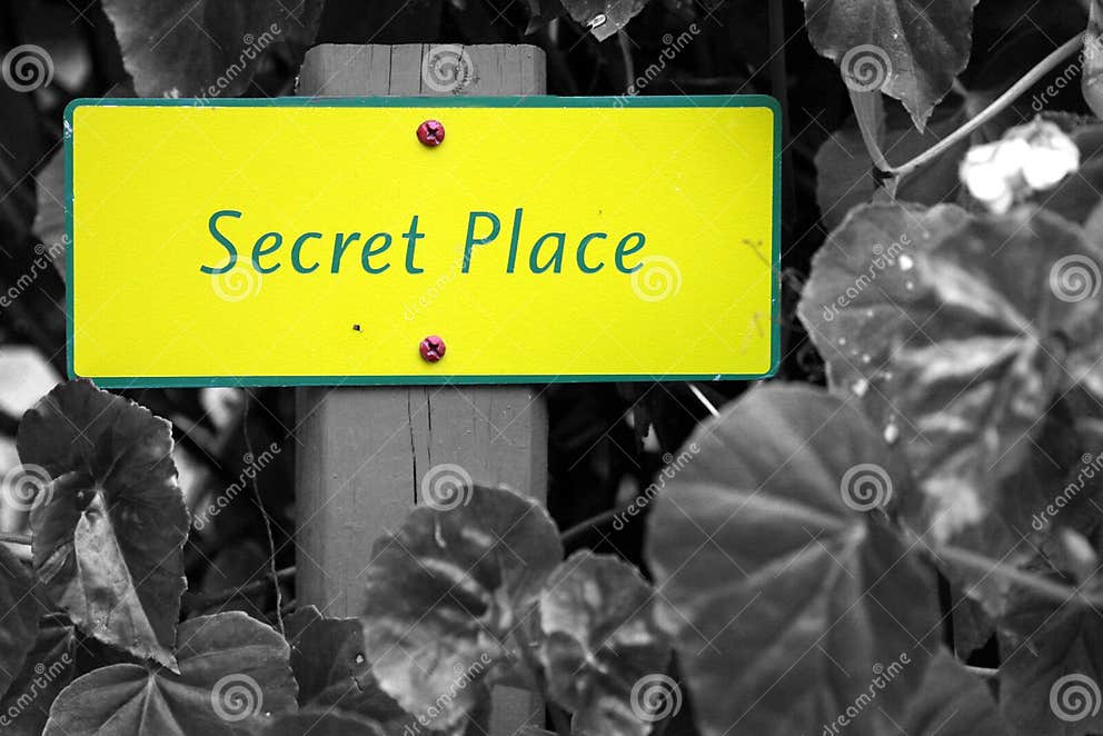Secret Place stock photo. Image of signage, exploration - 586386