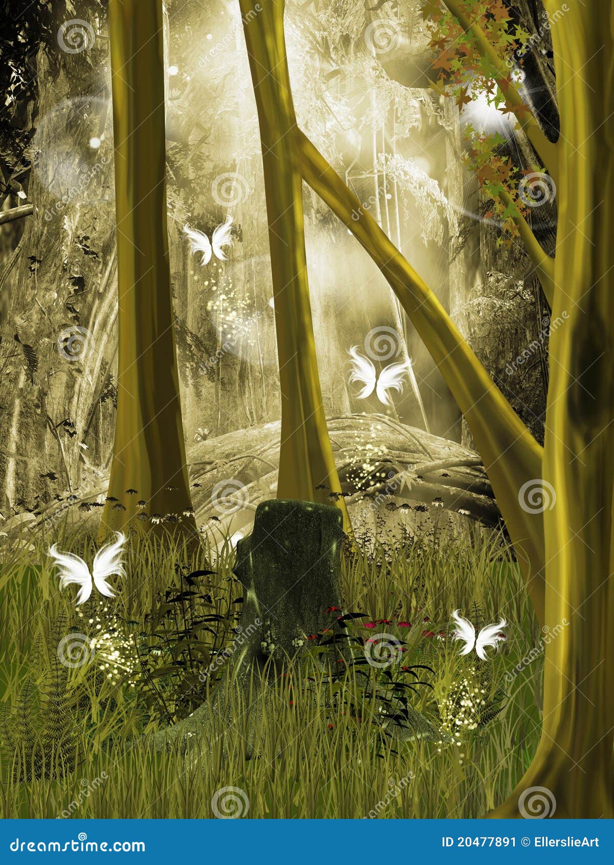 Secret Place in the Middle of the Forest Stock Image - Image of spell ...