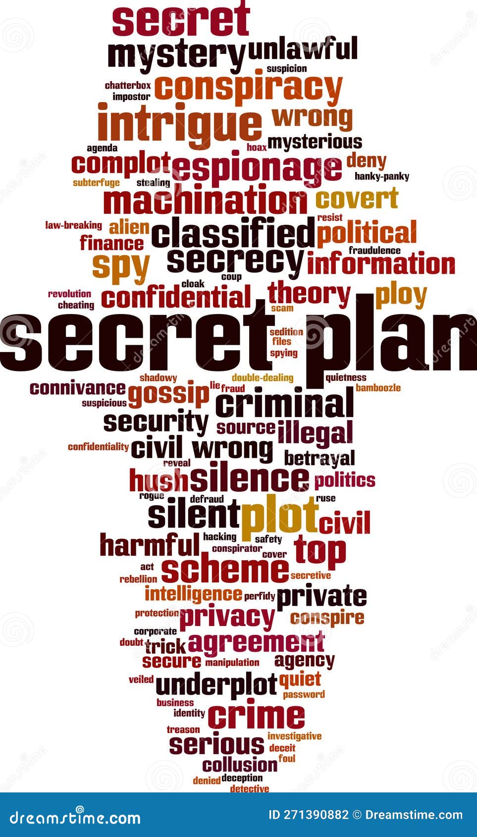 Secret plan word cloud stock vector. Illustration of criminal - 271390882