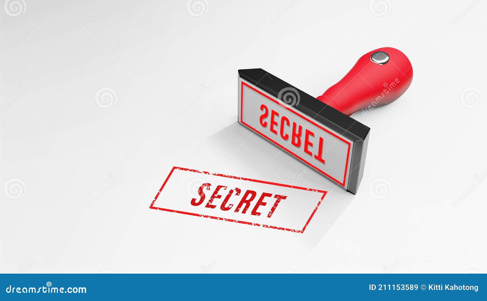 SECRET Rubber Stamp 3D Rendering Stock Illustration - Illustration of ...