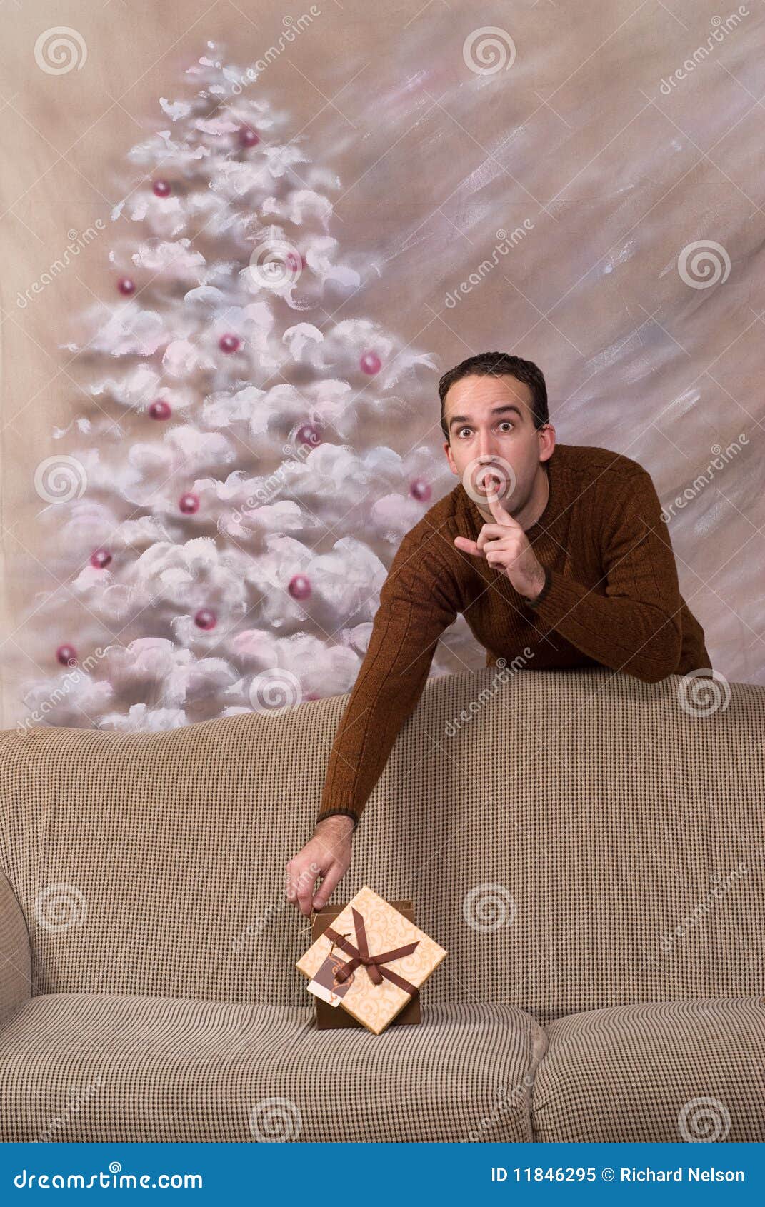 Secret Santa Party Invitation. Gift Exchange. Wrapped Gift Boxes With ...