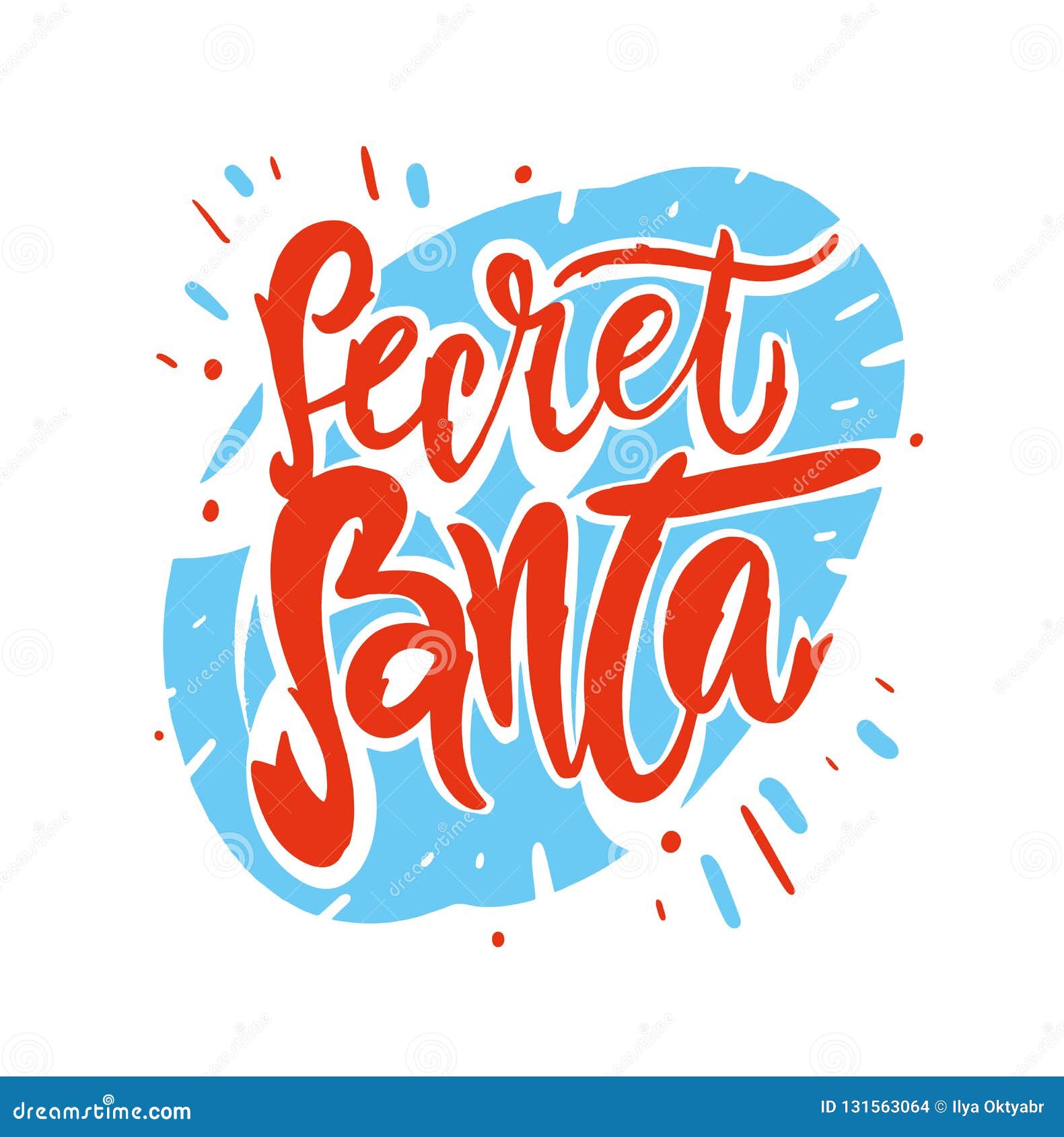 Secret Santa. Modern Brush Calligraphy Stock Illustration ...