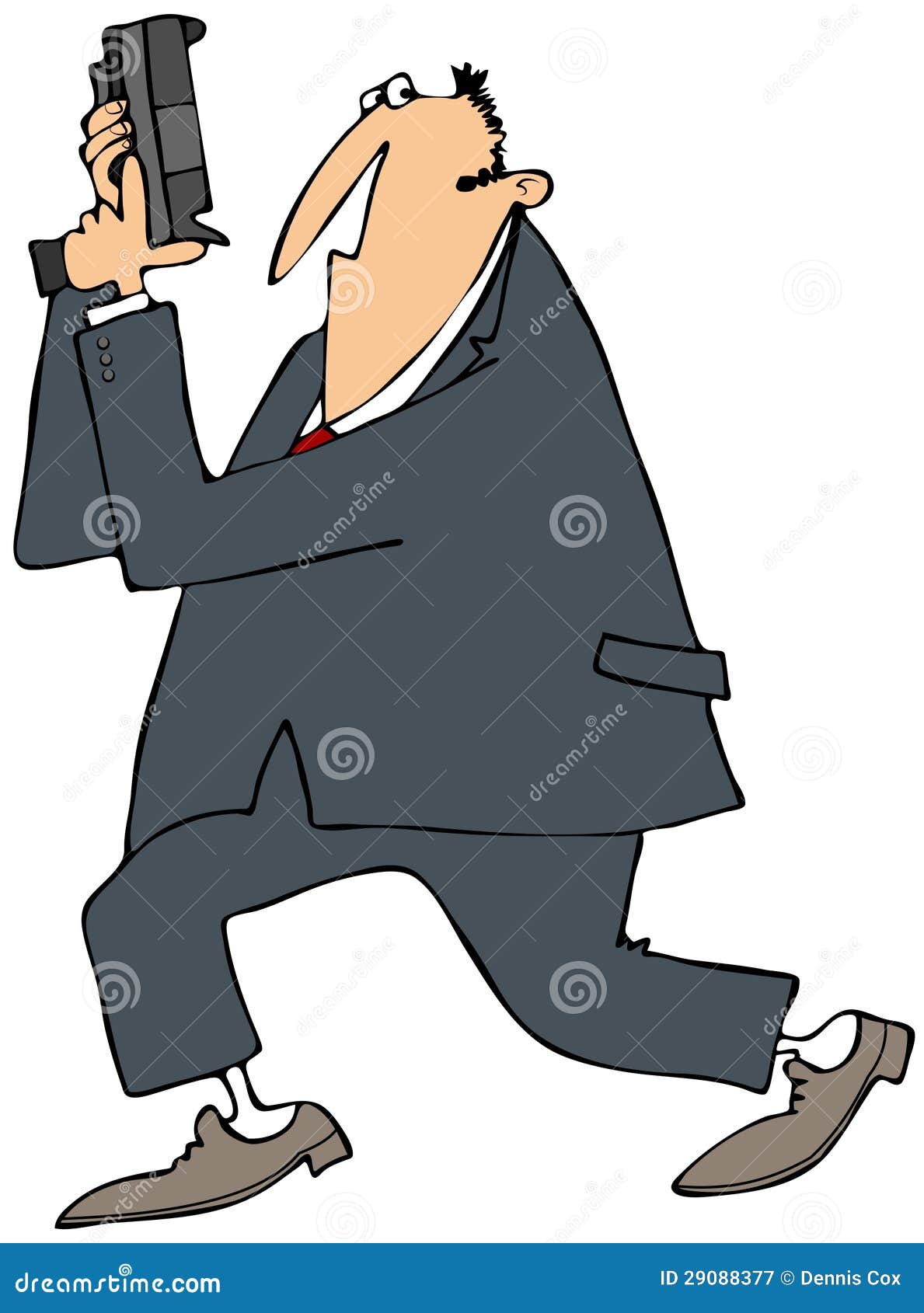 Secret Service Agent Stock Illustration Illustration Of Male 29088377