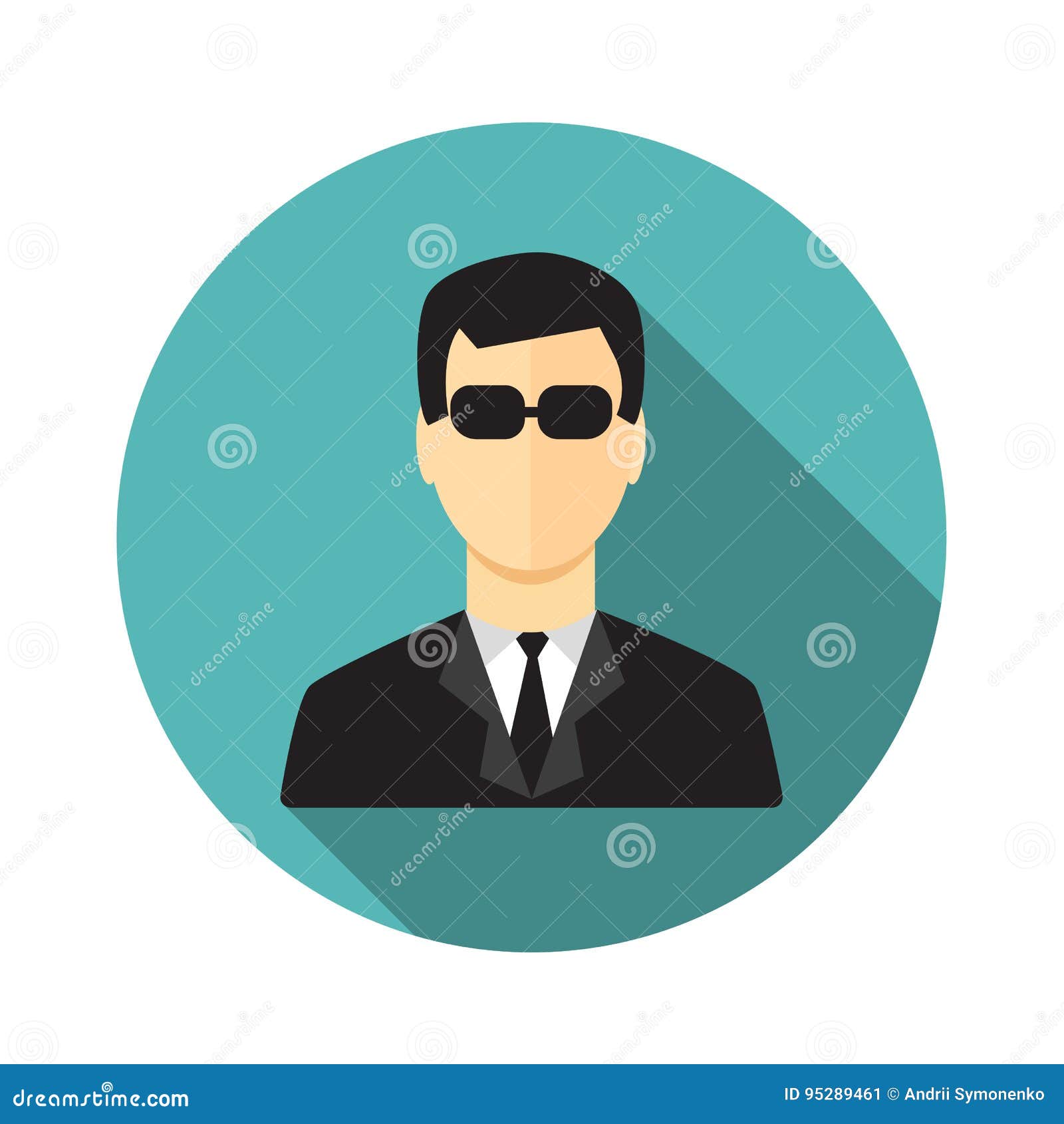 Secret Service Agent. Vector Illustration Stock Vector - Illustration ...