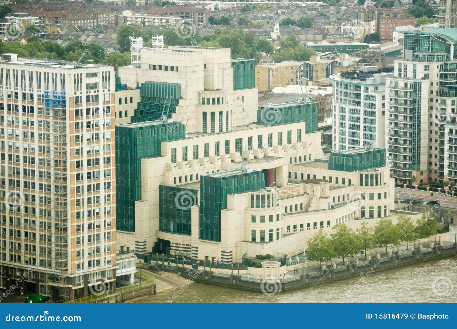 Secret Service Headquarters, London Stock Image - Image of lambeth ...