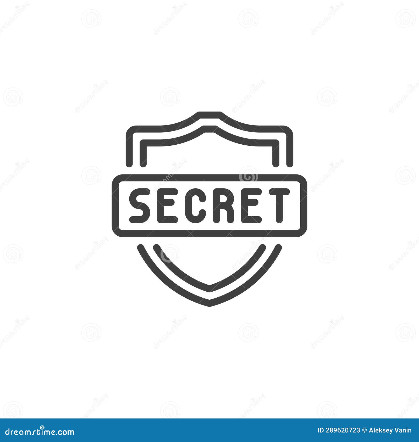 Secret shield line icon stock vector. Illustration of linear - 289620723